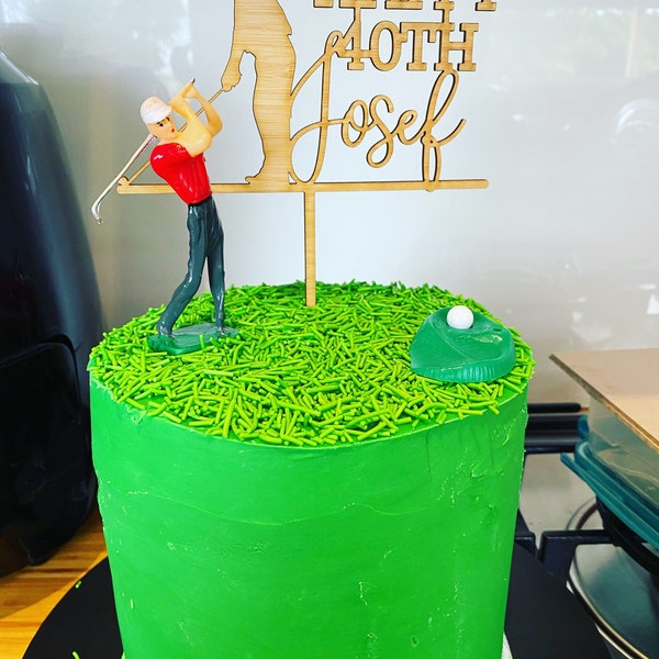 Golfer Cake Topper | Golfer | Golfing Cake Topper | Golf Themed Cake ...