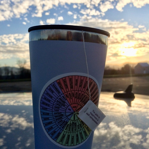 Feelings Wheel Sticker / VINYL STICKER / Mental Health Sticker / Self ...