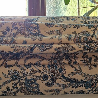 William Morris & Co Acanthus Velvet Portiere Door Curtain Slate Blue ...