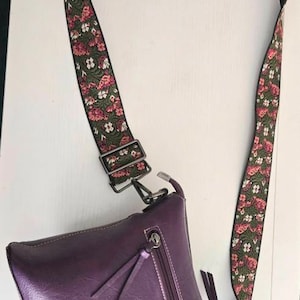 Slim Retro Purse Strap, Geometric Pattern, Replacement Crossbody Strap ...