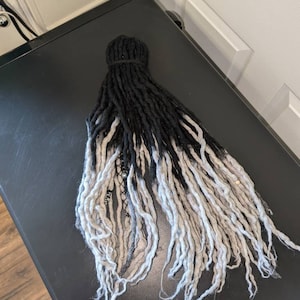 SET No. 137 , Choose Length Wool Dreads Merino Extensions Eggplant ...