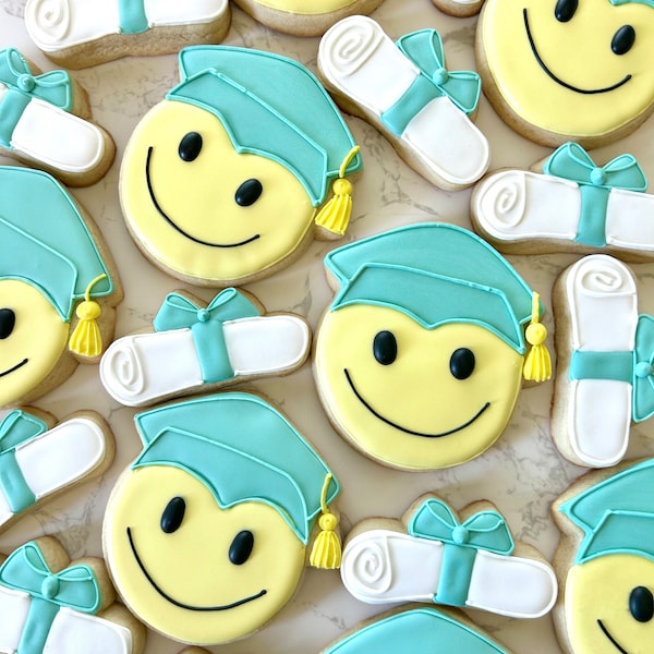 Smiley Face Grad Cookie Cutter - Etsy