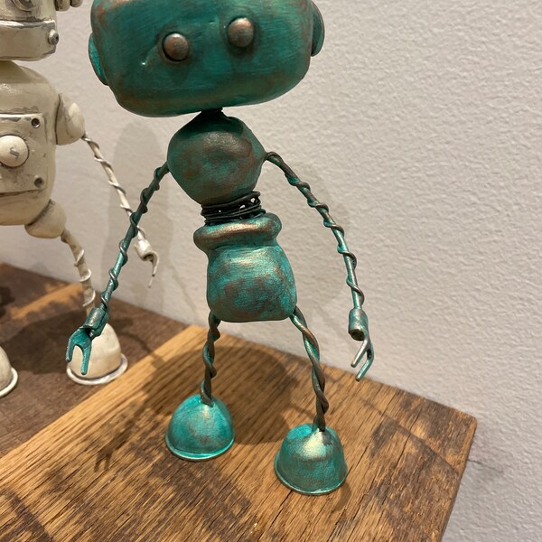 Welded Metal Rustic Robot | Steampunk Robot | Space Robot | Old Robot ...