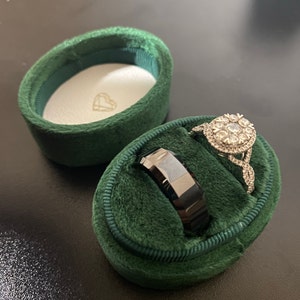 VELVET RING Box IVORY Wedding Rings Box French Ring Box | Etsy