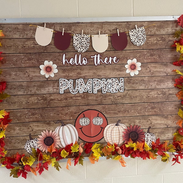 Fall Bulletin Board Kit | Classroom Decor | Retro - Etsy