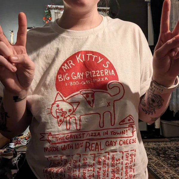 Mr. Kittys BIG GAY PIZZERIA - Shirt - Etsy