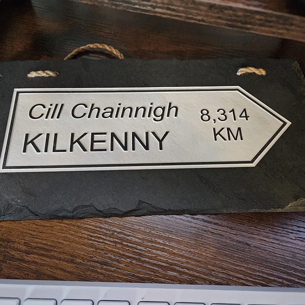 Engraved Emerald Green Ceramic Wall Tile Address Sign Irish Handmade ...