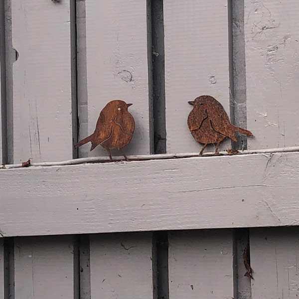 Rusty Metal Robin - Steel Robin Decoration - Rusty Bird - Wild Bird Art ...