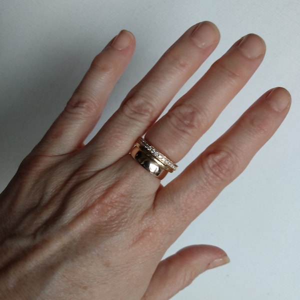 Lady Di Style Engagement Ring Vintage 1981 STUNNER Huge 14K Gold 3.5 ...