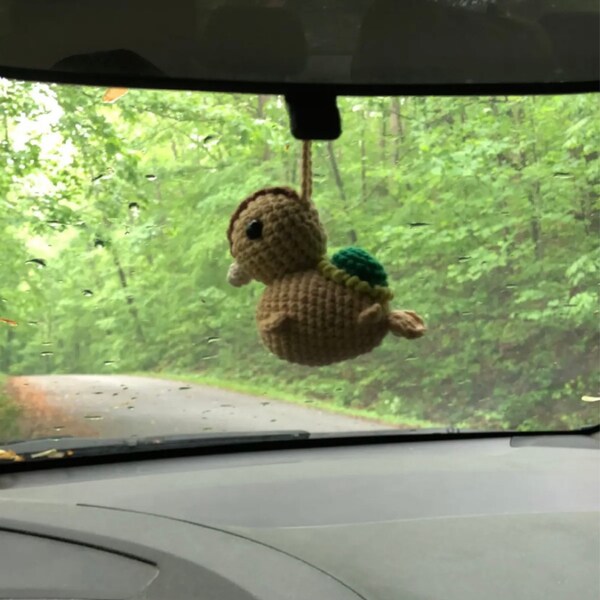 Amigurumi Duck Rear View Mirror Accessories, Crochet Car Decor - Etsy
