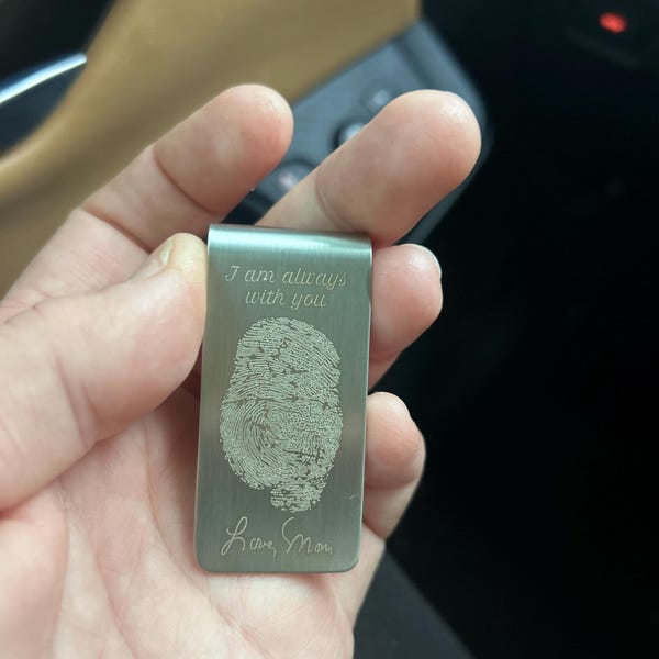 Personalized Business Card Holder in Text Handwritten Logo Laser ...