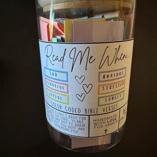 Mom Read Me When Jar, Bible Verse for Mother's, Emotions and Feelings ...