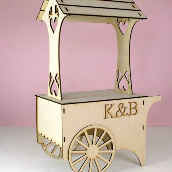CANDY CART *personalised* Large Wedding Party Sweet Display Stand ...
