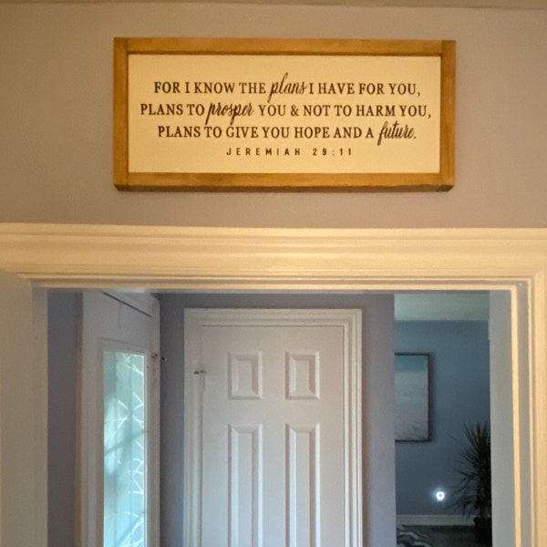 Sm Jeremiah 29 11 Wall Sign, Scripture Wall Sign, Farmhouse Scripture ...