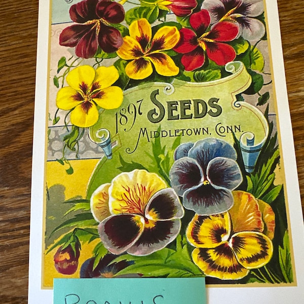Antique Flower Seed Packets, Sticker Sheet, Vintage Seed Packs, Garden ...