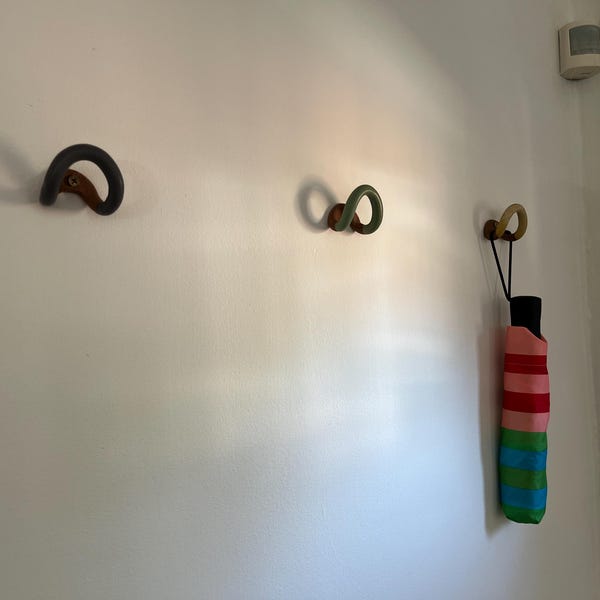XL Ceramic Wall Hooks Handmade Decorative Coat Hook / Colorful Funky ...