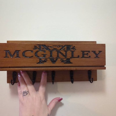 Personalized Wooden Key Holder for Wall, Wood Key Organizer, Minimalist ...