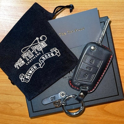 Audi Covered Leather Key Fob Case A1 A3 A4 A5 A8 Q2 Q3 Q5 Q7 RS RS6 RS7 ...