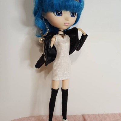 Skinny Dress in Shiny Pearl Color for Pullip, Blythe, Obitsu 24/26/27 ...