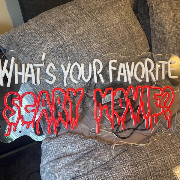 Scary Movies Neon Sign: Horror Movie Room Decor - Etsy