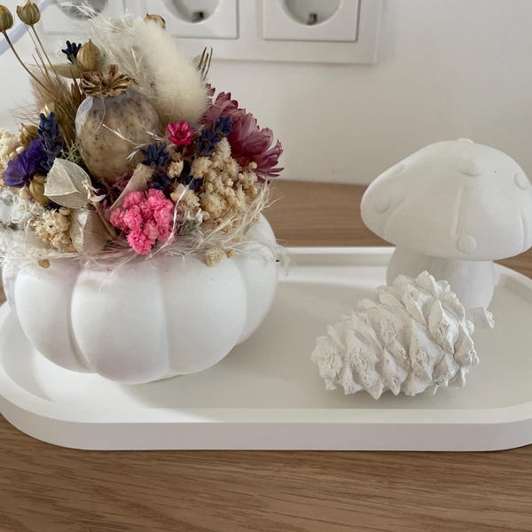 Deko Teller Set, Beton Deko ZUHAUSE Mit 2 Deko Häusern u. Herz Teelicht ...