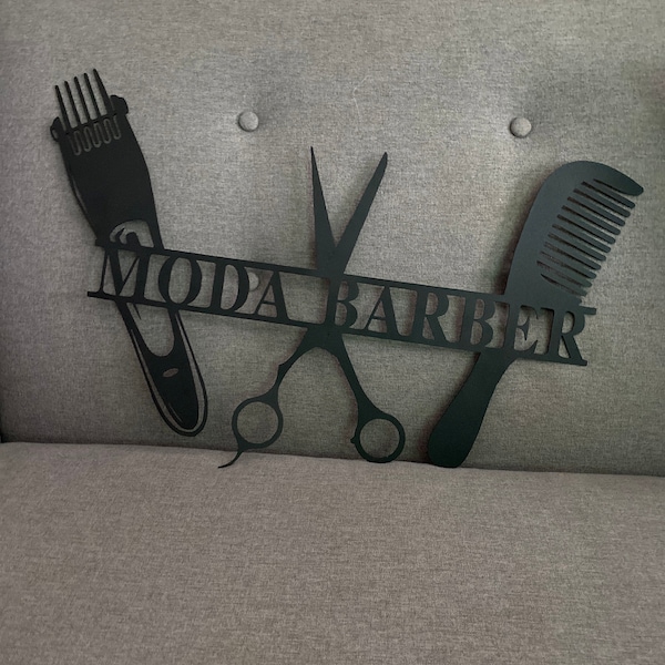 Barber Shop Sign, Personalized Barber Sign, Custom Hairstylist Sign ...