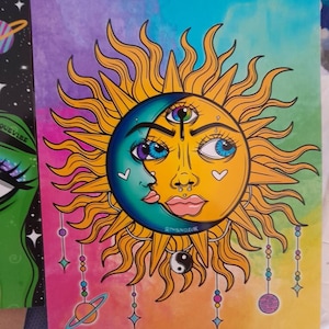 Mini Prints Trippy Prints, Trippy Wall Art, Hippie Wall Art, Trippy ...