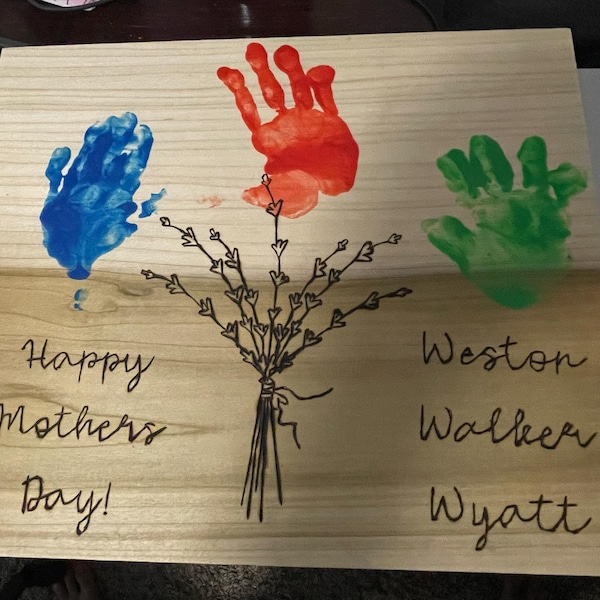 Love You Bunches Handprint Art Printable | Dad Flower Bouquet Handprint ...