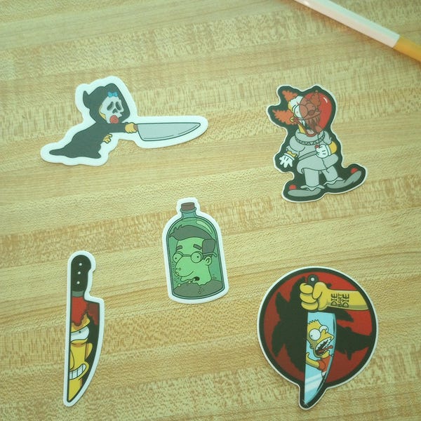 Slasher Stickers, the Simpsons Stickers, Horror Sticker, Laptop ...