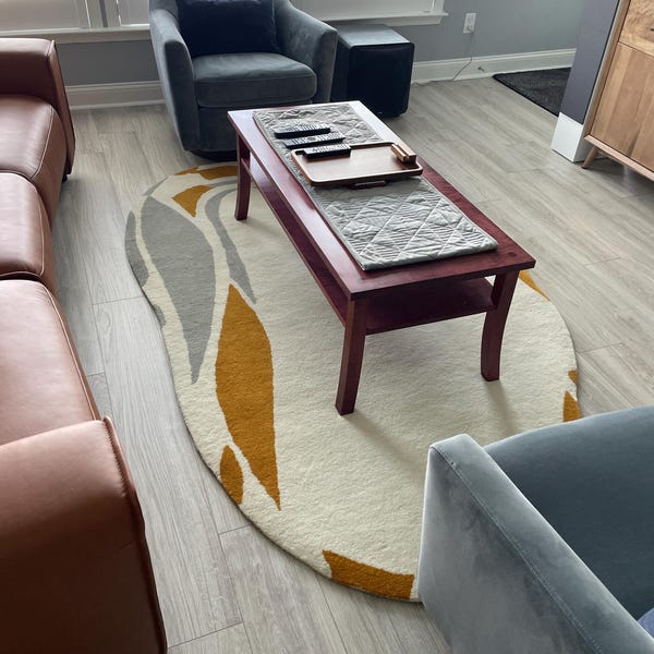 Hand Tuft Rug Irregular Shape Area Tufted Rug, Custom Handmade Rug 100% ...