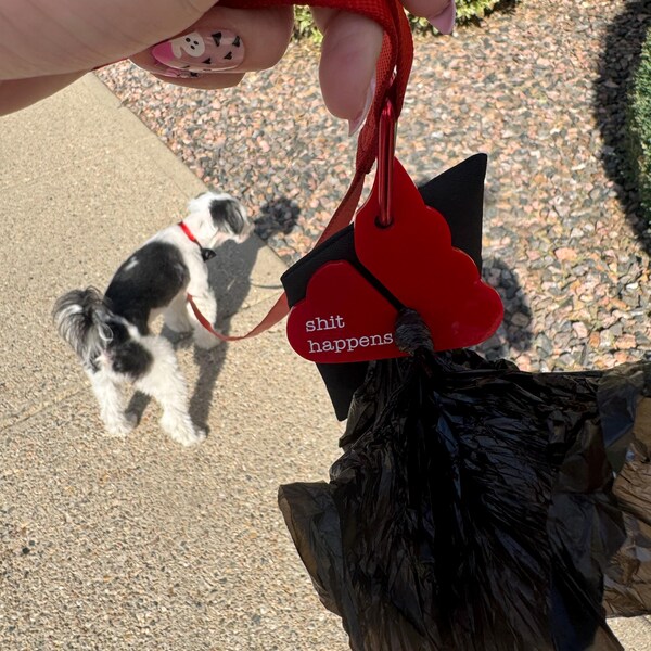 Acrylic Poop Loop | Hands Free Poop Carrier | Poop Bag Holder - Etsy