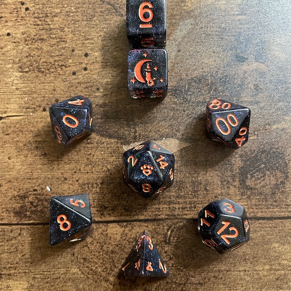 Endless Expanse - 8 Piece TTRPG Dice Set. Dungeons and Dragons, D&D ...