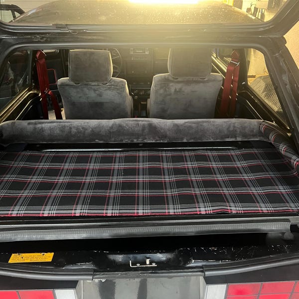 Plaid Car Upholstery Fabric - VW Golf GTI MK7- 3mm Foam - 59" - 150CM ...