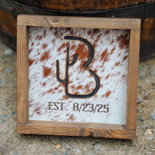 Branding Frame Cowhide Brand Plaque, Wedding Ceremony, Branding ...