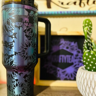 Hand Drawn Ocean Design Full 40 Oz Cup Wrap Sea Life Digital Laser Cup ...