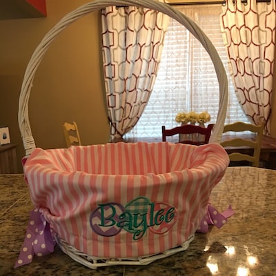 Personalized Easter Basket Liners for Girls or Boys 5 Colors - Etsy