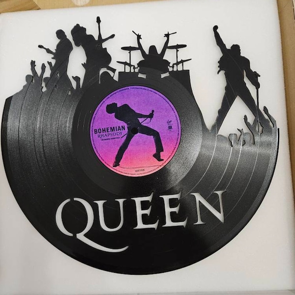 Queen 1 - Laser Cut - Carved Vinyl Record Art - Music Gift for ...