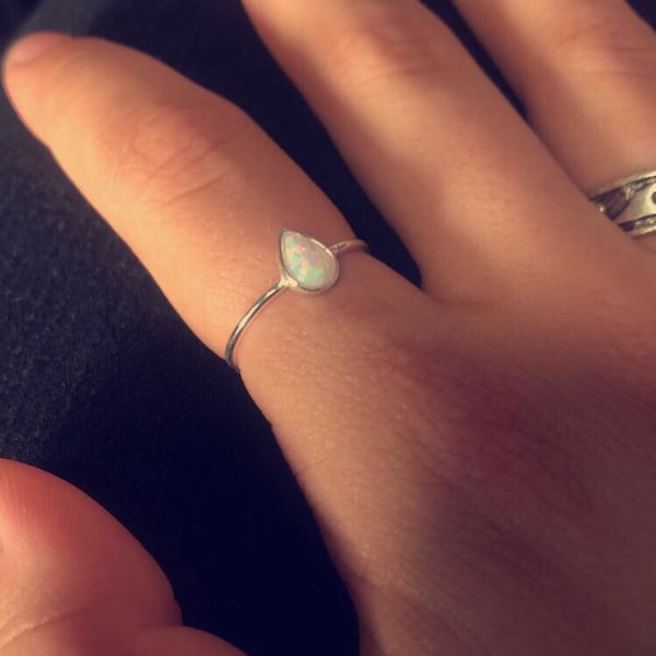 Opal Tear Drop Ring | Ring for Women | Opal Ring | Tear Drop Ring ...