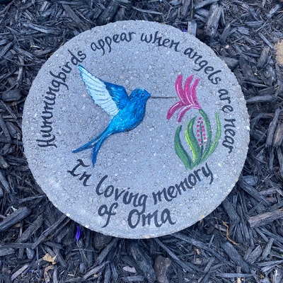 HUMMINGBIRD Memorial Stone Memorial Gift Memorial Gifts - Etsy