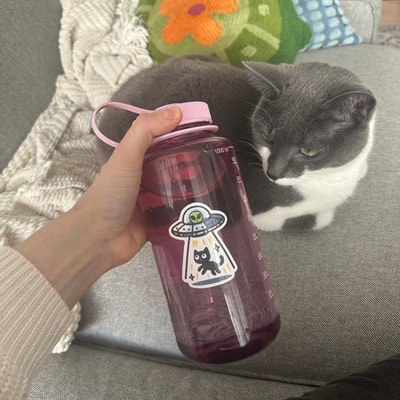 UFO Cat Sticker / Kitty Sticker / Vinyl Sticker / Journaling ...