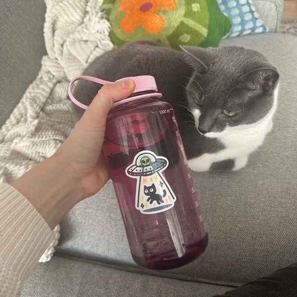 UFO Cat Sticker / Kitty Sticker / Vinyl Sticker / Journaling ...