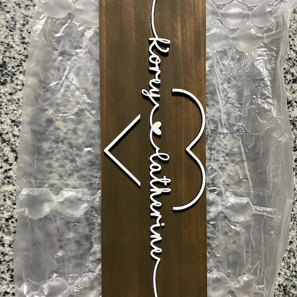 Personalized Couple Name Sign With Heart ,lovers Sign, Valentine's Day ...