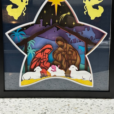 3D Nativity Shadow Box SVG/ Nativity 3D Cardstock/ Christmas Home Decor ...