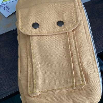 Canvas Utility Carrying Pouch With Pockets for Stationery Lover ...