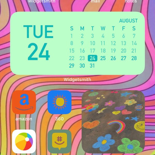 Indie Ios 14 Icons Pack Theme Pack Retro Icons Ios 14 App Covers Groovy ...