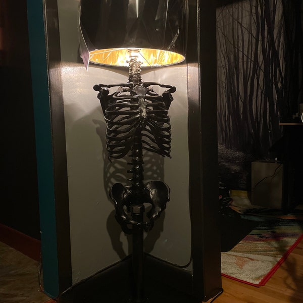 Skeleton Floor Lamp | Gothic Home Decor | Handmade by the Blackened ...