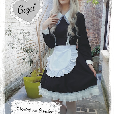 Black Frilly Maid Headdress-lolita-maid-halloween-cosplay-maid Hat ...