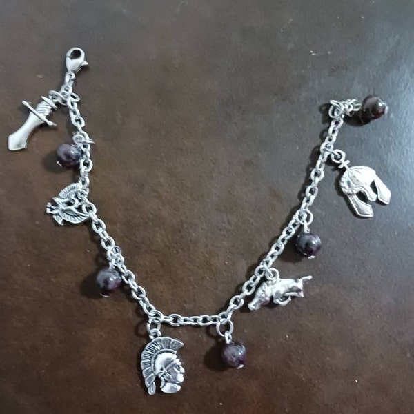 Ares Charm Bracelet, Greek Mytholgy Jewelry, Greek Gods Bracelets, Mars ...