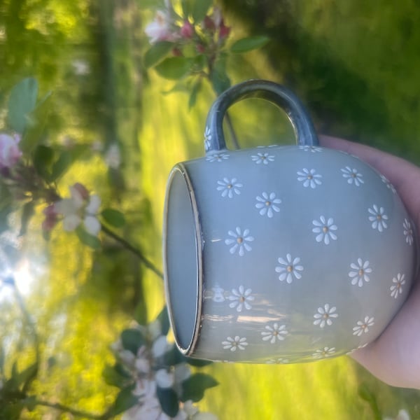 Daisy Coffee Mug | Cozy Tea Cups | Daisy Cappuccino Ceramic Mug | Cute ...