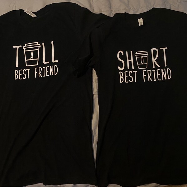 Best Friend Shirts, Tall Best Friend, Short Best Friend, Bestie Tshirt ...